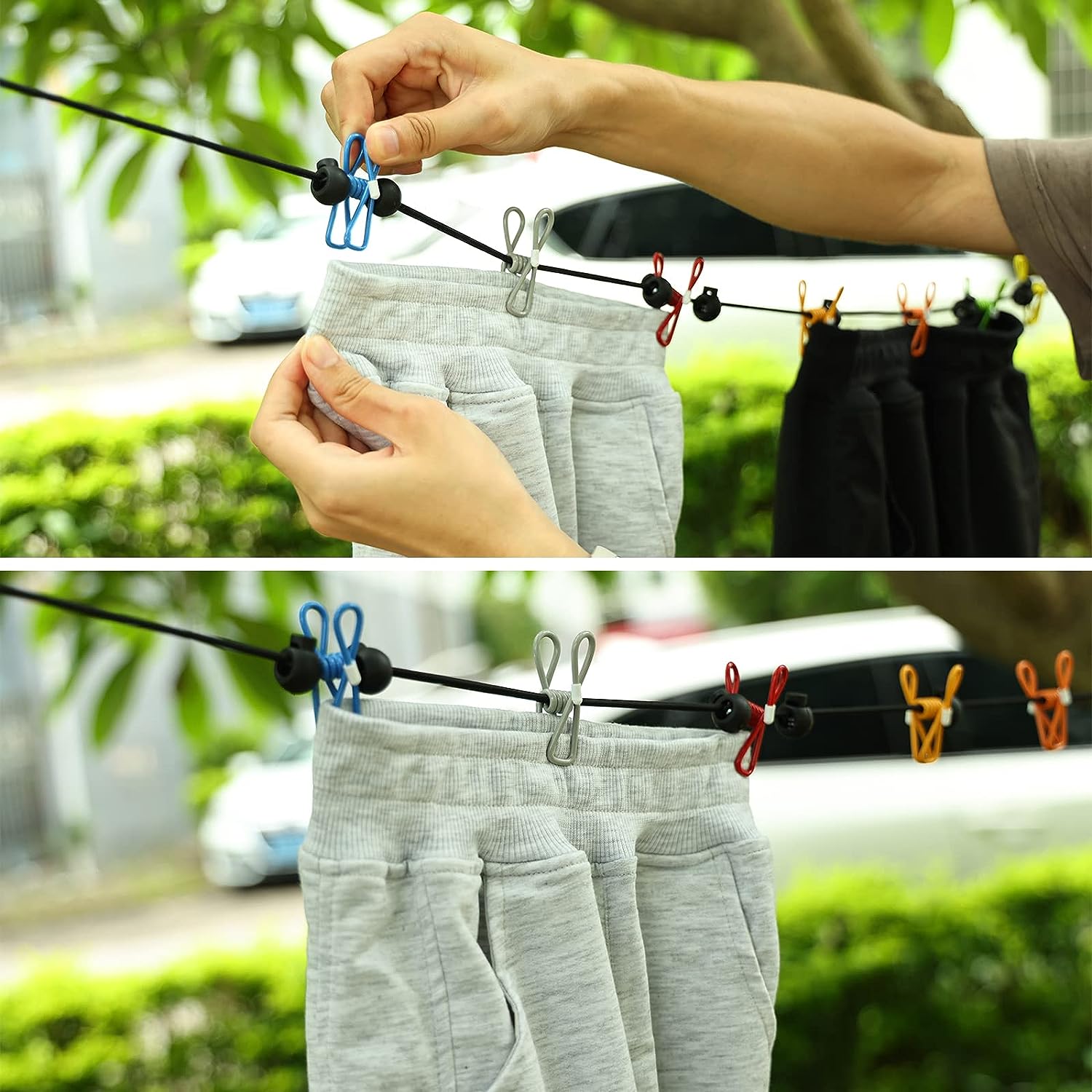 Retractable Portable Clothesline For Travelï¼ Clothing Line With 12 ...